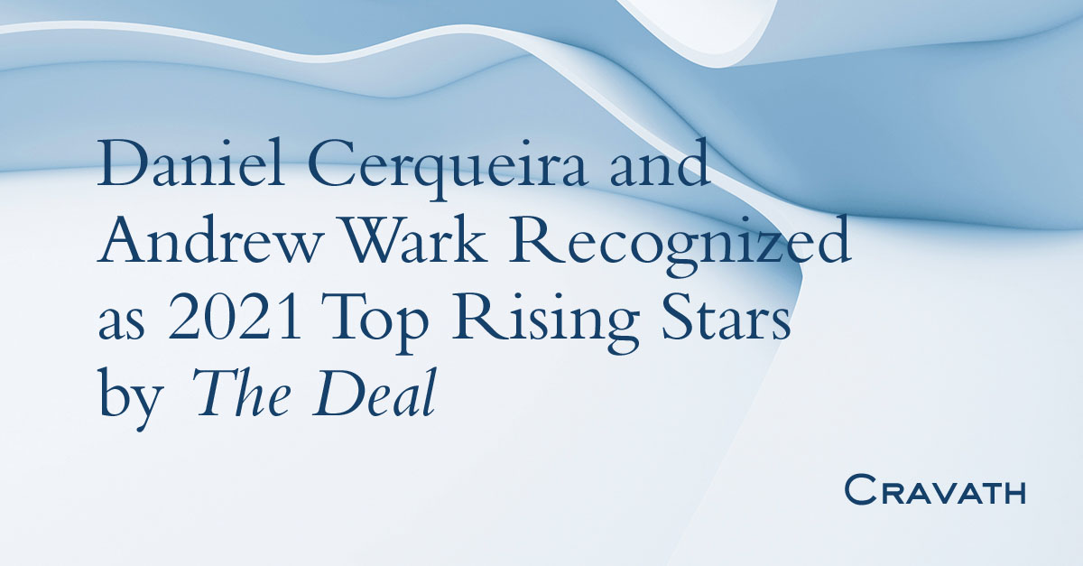 Daniel Cerqueira and Andrew Wark Recognized as 2021 Top Rising Stars by ...