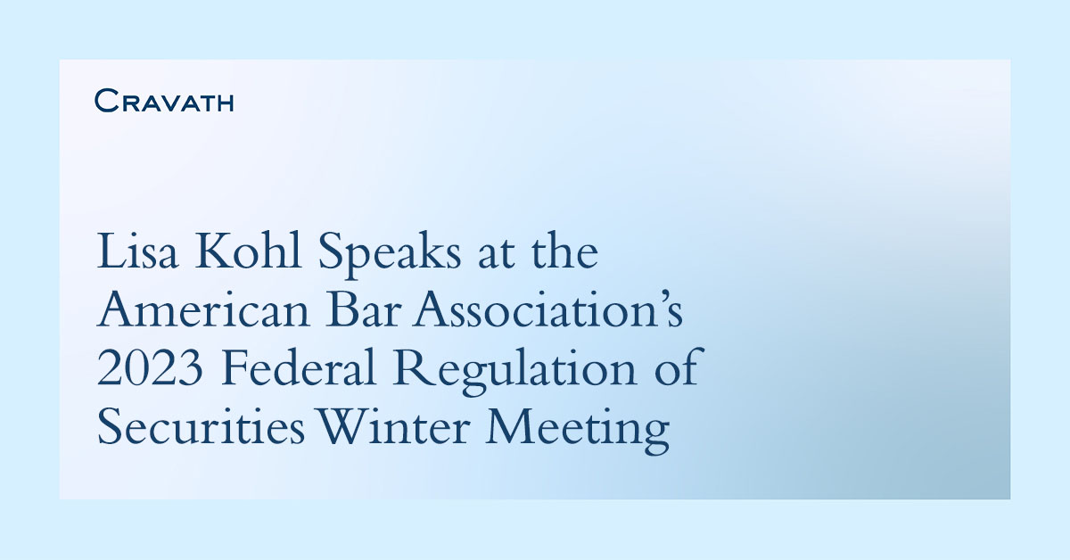 Lisa Kohl Speaks at the American Bar Association’s 2023 Federal ...
