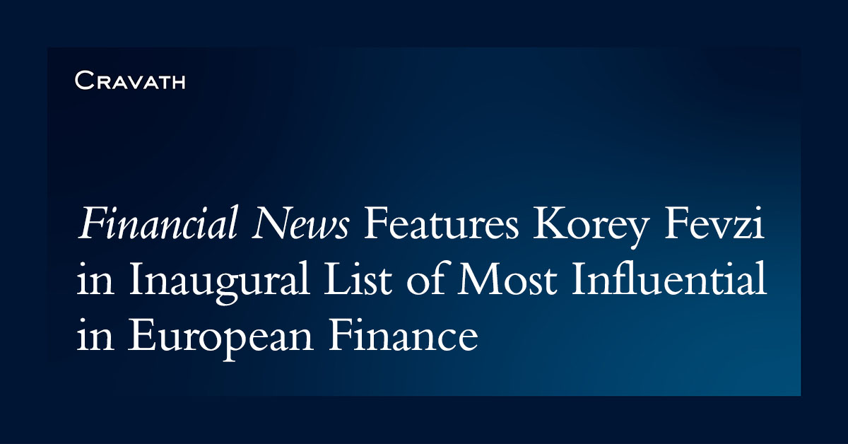 Financial News Features Korey Fevzi in Inaugural List of Most ...