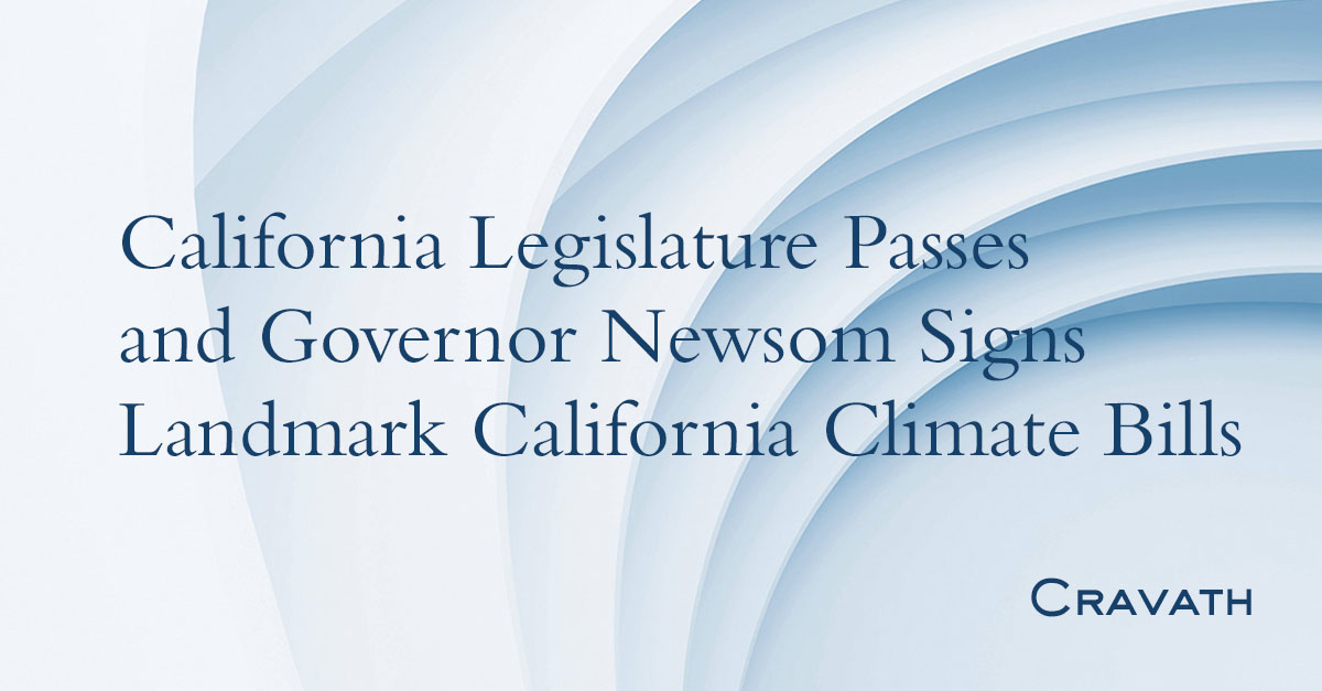 California Legislature Passes and Governor Newsom Signs Landmark ...