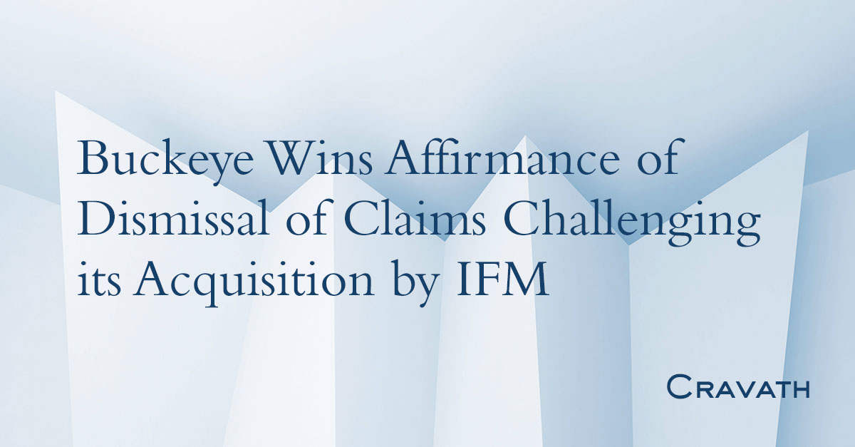 Buckeye Wins Affirmance of Dismissal of Claims Challenging its ...