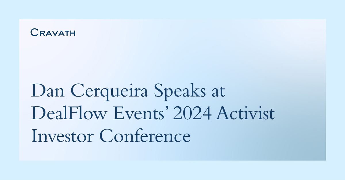 Dan Cerqueira Speaks at DealFlow Events’ 2024 Activist Investor ...
