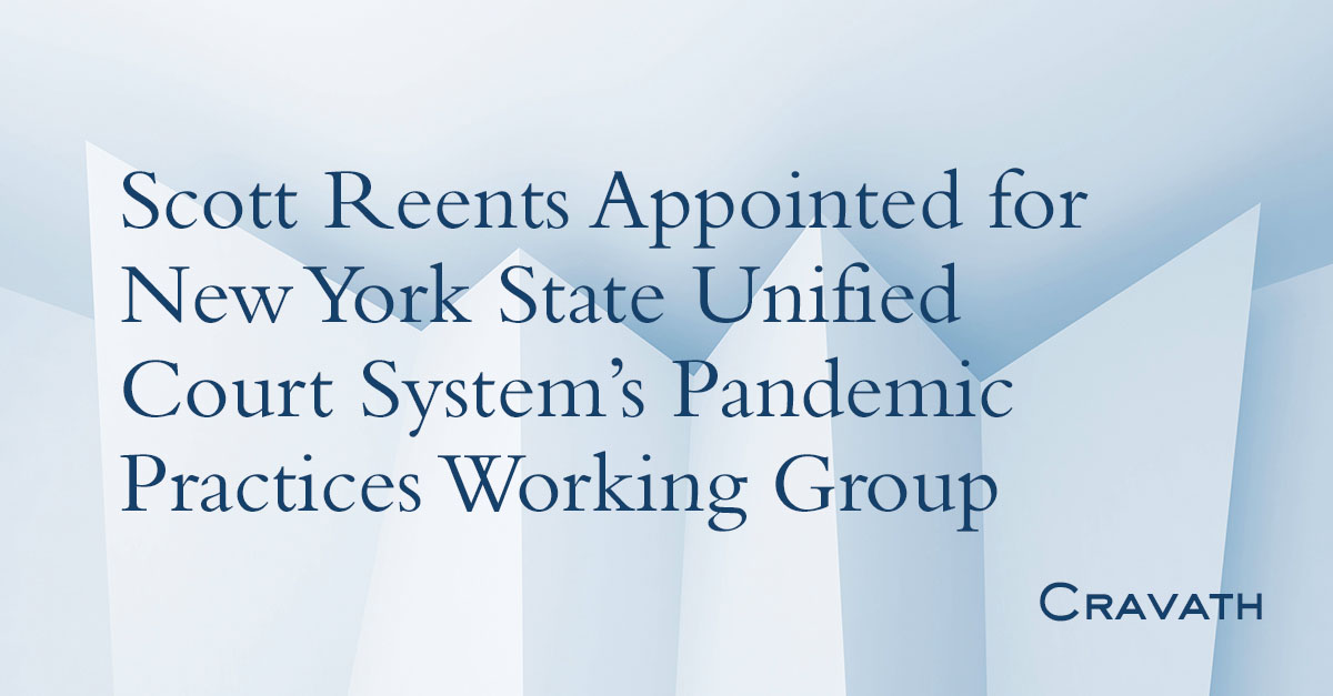 Scott Reents Appointed for New York State Unified Court System’s ...