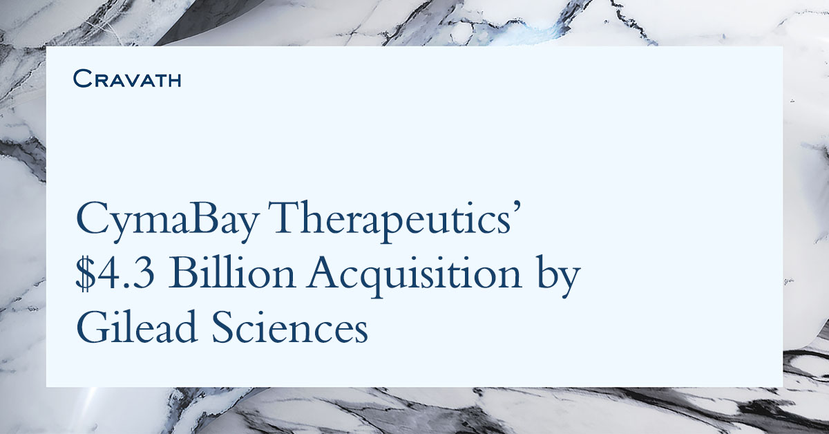 CymaBay Therapeutics’ $4.3 Billion Acquisition by Gilead Sciences ...