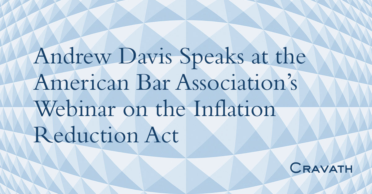Andrew Davis Speaks at the American Bar Association’s Webinar on the ...