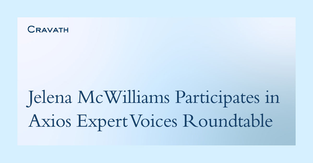 Jelena McWilliams Participates in Axios Expert Voices Roundtable ...