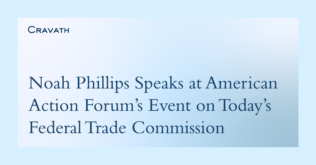 Noah Phillips Speaks at American Action Forum’s Event on Today’s ...